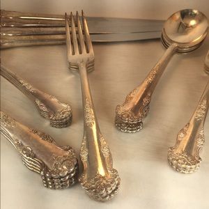 King Edward | Dining | Vintage Silverplate Silverware Service For Four ...